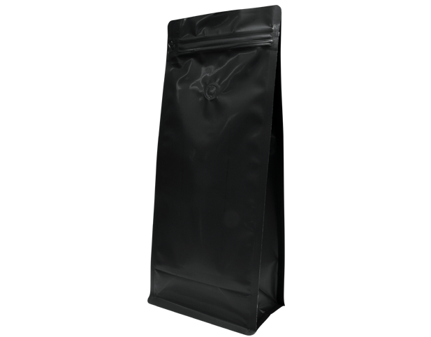 1kg Box Bottom Coffee Bag | Matte black | Roastar AU